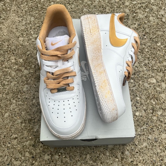 Nike | Shoes | Custom Nike Air Force Metallic Gold | Poshmark